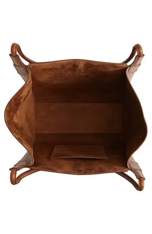 Victoria Beckham Small Leather Tote - Dark Tan