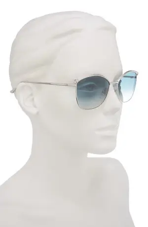 CARTIER 59mm Gradient Cat-eye Sunglasses - Silver