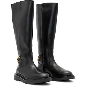 ALLSAINTS Escher Rider Knee High Boot - Black