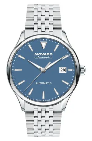 Movado Calendoplan Automatic Bracelet Watch - Blue