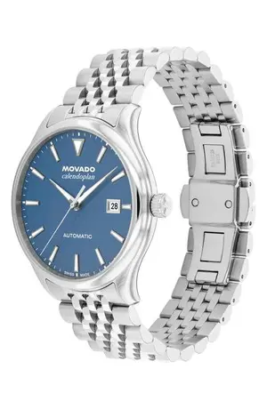 Movado Calendoplan Automatic Bracelet Watch - Blue