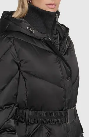 Andrew Marc Mallee Water-resistant Hooded Parka - Black
