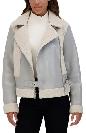 Andrew Marc Udall Faux Shearling Moto Jacket