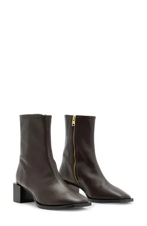ALLSAINTS Avril Leather Bootie - Brown