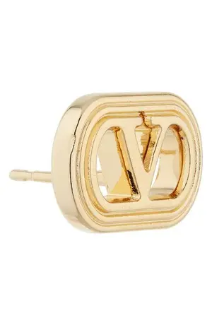 Valentino Garavani Vlogo Ovalette Stud Earrings - Oro