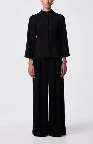 Trina Turk Woods Ponte Jacket - Black
