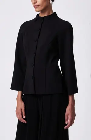 Trina Turk Woods Ponte Jacket - Black