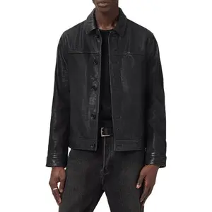ALLSAINTS Nates Leather Jacket - Black