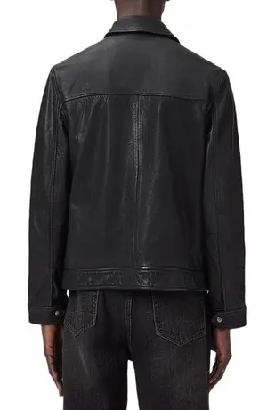 ALLSAINTS Nates Leather Jacket - Black