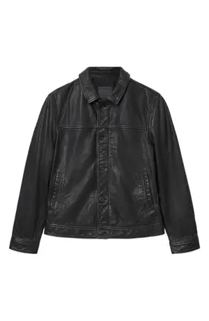 ALLSAINTS Nates Leather Jacket - Black