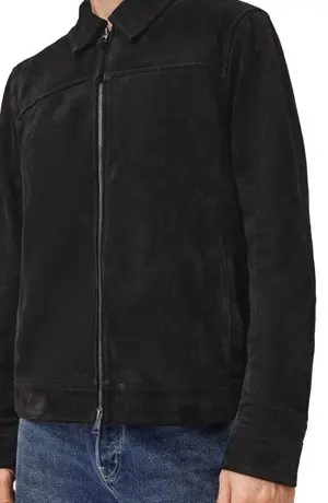 ALLSAINTS Rhone Suede Jacket - Black