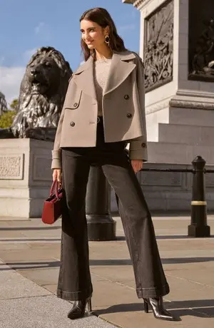 FRIENDS LIKE THESE Cropped Trench Coat