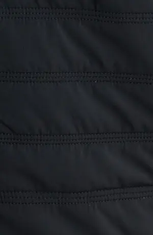 REISS Townsend Hybrid Quilted Zip Jacket - Black