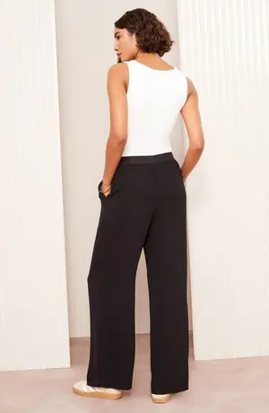 FRIENDS LIKE THESE Wide-leg Pull-on Trousers
