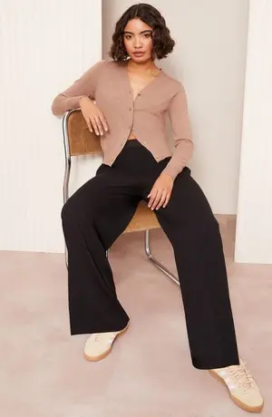 FRIENDS LIKE THESE Wide-leg Pull-on Trousers