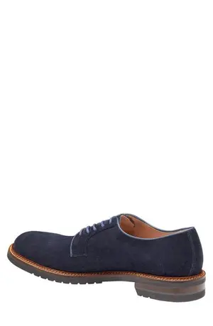 Johnston & Murphy Hartford Plain Toe Derby - Navy Italian Suede