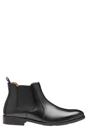 Johnston & Murphy Reeve Chelsea Boot - Black Full Grain