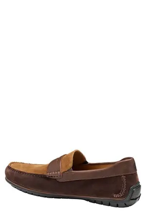 Johnston & Murphy Cort 2.0 Penny Loafer - Brown Multi Suede/full Grain