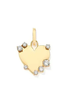 Adina Reyter Lab-grown Diamond Heart Charm - 14k Yellow Gold