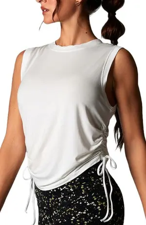 TAVI Crop Side Tie Tank - Coconut