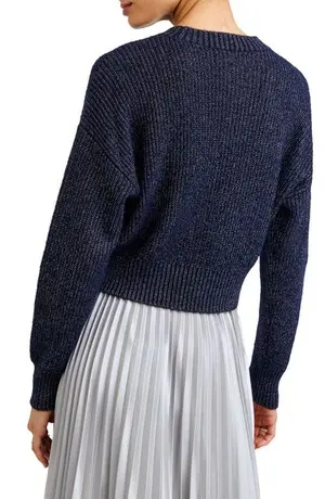 Bella Dahl Marled Fitted Waist Sweater
