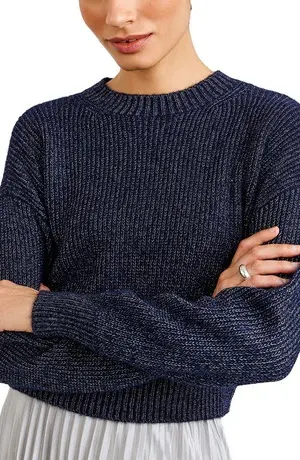 Bella Dahl Marled Fitted Waist Sweater