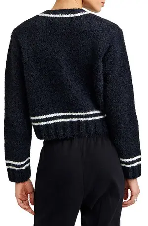 Bella Dahl Contrast Stripe Crop Cardigan