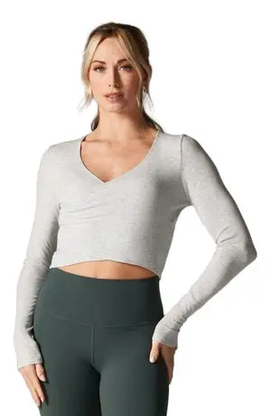 TAVI Criss Cross Long Sleeve Top - Ash
