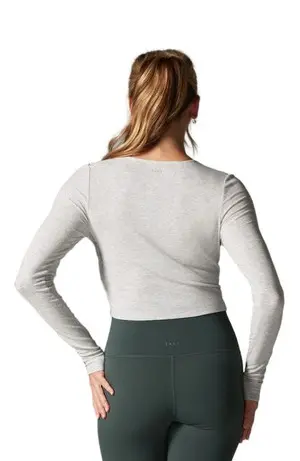 TAVI Criss Cross Long Sleeve Top - Ash