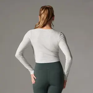 TAVI Criss Cross Long Sleeve Top - Ash