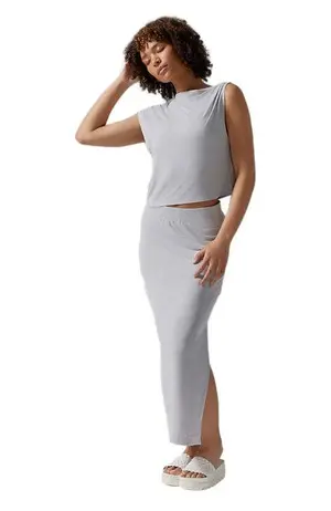 TAVI Brushed Tec Knit Midi Skirt - Ash