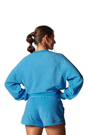 TAVI Ease Crew Terry Sweatshirt - Ocean