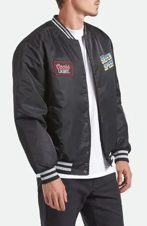 Brixton Coors Light® Silver Speed Shop Bomber Jacket