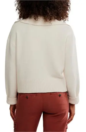 Free People Cotton Blend Polo Sweater
