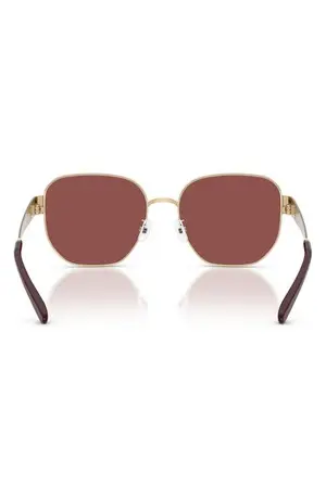 Tory Burch Irregular Sunglasses - Brushed Light Gold/wine