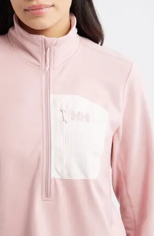 Helly Hansen Versalite Grid Fleece Half-zip Pullover - Pink Salt