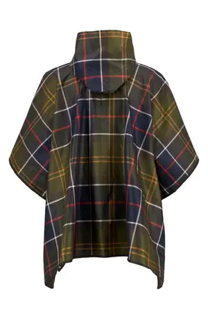 Barbour Tartan Showerproof Packable Poncho - Classic Tartan