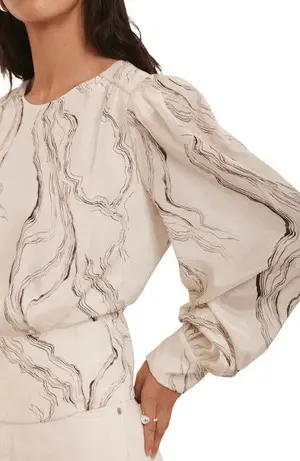Mint Velvet Marble Print Blouse