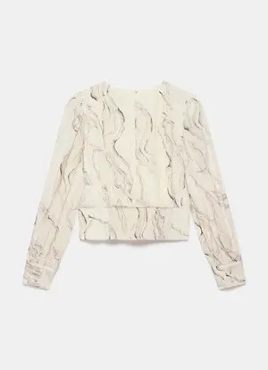 Mint Velvet Marble Print Blouse