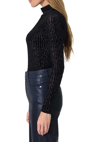 Paige Ursula Mock Neck Burnout Top