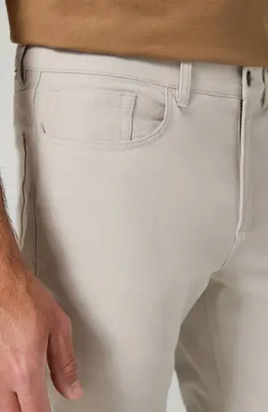 7 Diamonds Baron Straight Leg Stretch Twill 5-pocket Pants - Bone
