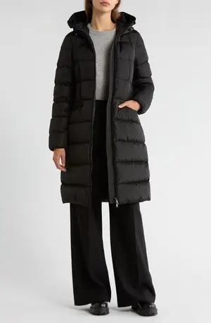 Moncler Avocette Hooded Quilted Down Puffer Coat - Black