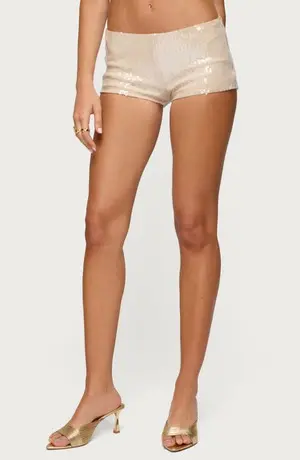 EDIKTED Roxey Sequin Microshorts