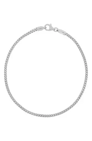 Bony Levy Square Wheat Chain Bracelet - 14k White Gold