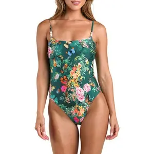 L'Agence Remi Print One-piece Swimsuit - Green Multi