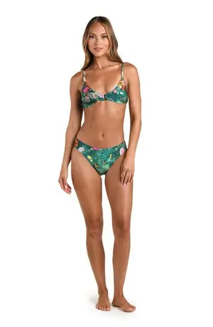 L'Agence Yazmin Chardona Bikini Top - Green Multi