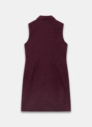 Mint Velvet Boucle Mini Shift Dress - Burgundy