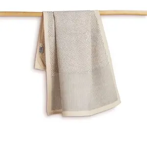 SUSTAINABLE THREADS Make Waveshand Block Printed Kitchen Towelsset Of 2 Blue