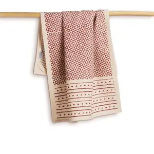 SUSTAINABLE THREADS Make Waveshand Block Printed Kitchen Towelsset Of 2 - Slate