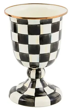 MACKENZIE-CHILDS Check Pedestal Vase - Courtly